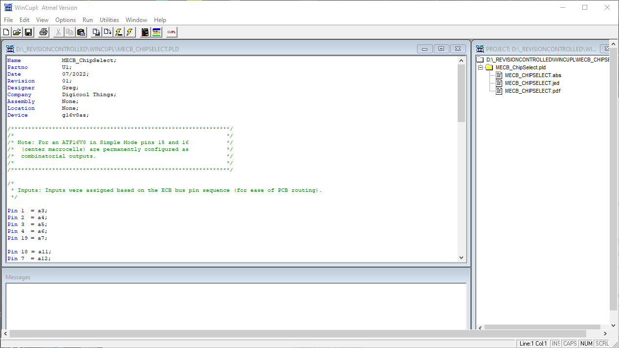 Minimalist Europe Card Bus (MECB) – Address Decode / Glue Logic ATF16V8 ...